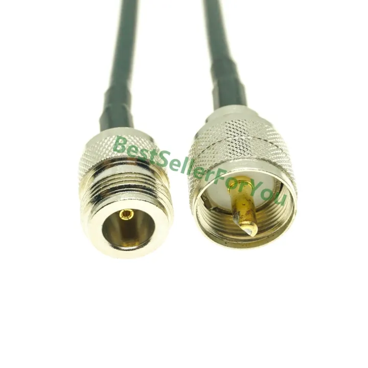 N type female to UHF PL259 PL 259 male RF pigtail jumper RG58 adapter ...