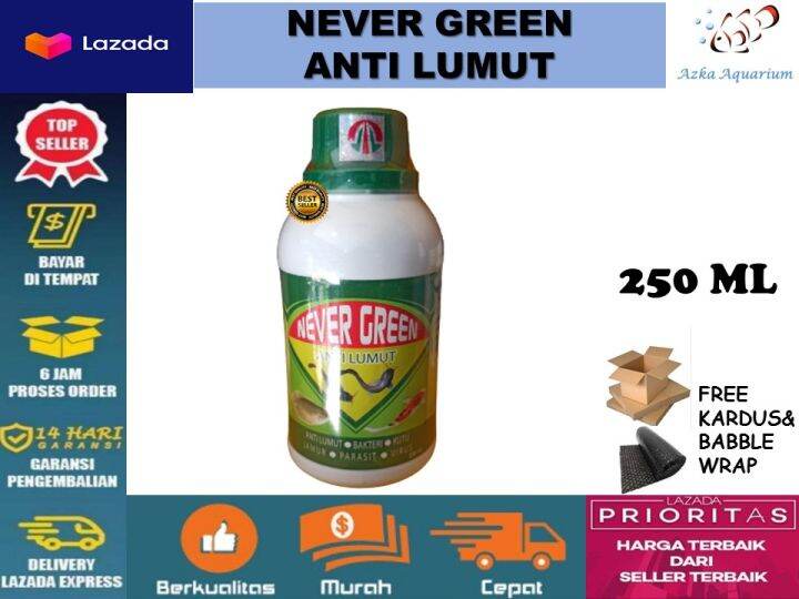 Never Green 250ml Cairan Obat Anti Lumut Untuk Kolam Ikan Tambak Ikan ...