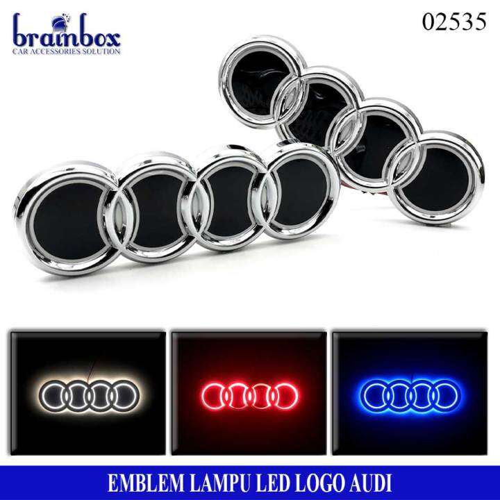 HIGH QUALITY Car Logo Light Audi Emblem Mobil Lampu Car Logo LED Emblem ...