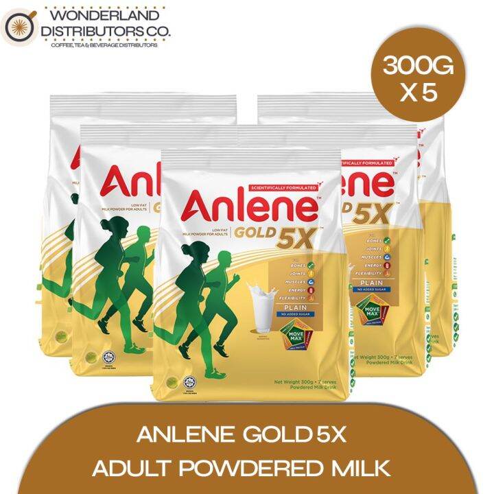 Anlene Gold 5X Milk Powder Plain 300G x5 | Lazada PH