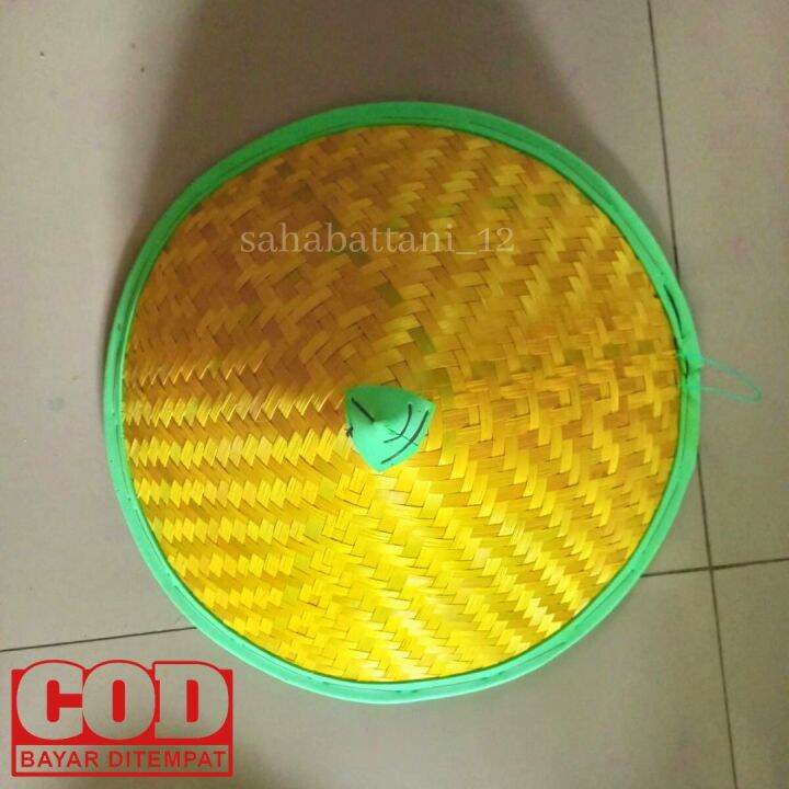 TOPI CAPING BAMBU - CAPING BERWARNA KUNING - CAPING GUNUNG | Lazada ...