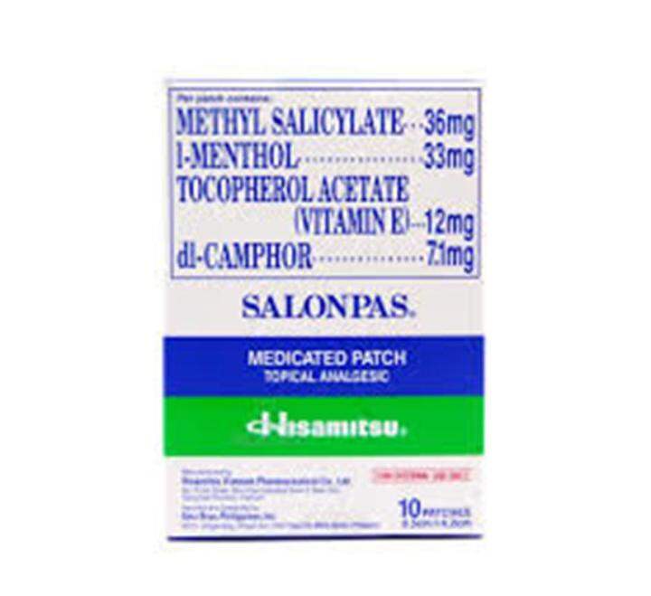 Salonpas Box of 10 Patches box Salonpas Medicated Patch | Lazada PH