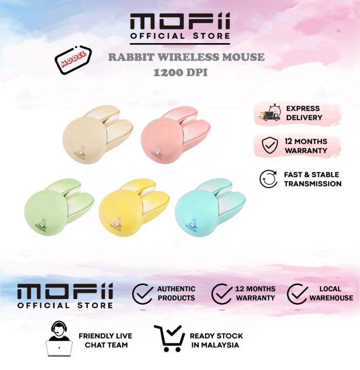 Mofii New Product Rabbit Wireless 2.4G Optical 1200 DPI Mouse AAA ...