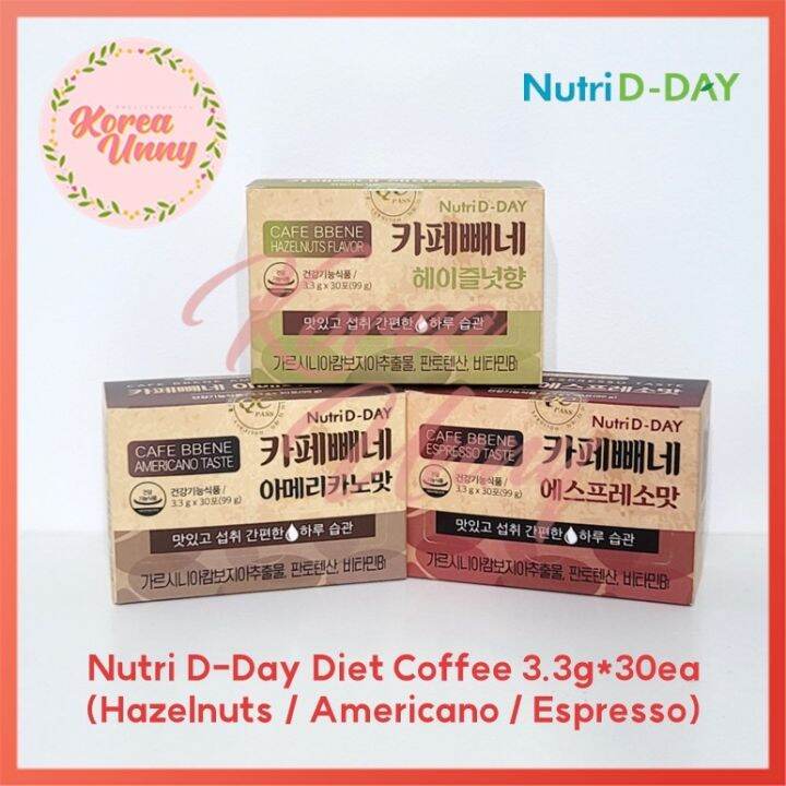 coffee Nutri D-Day Diet Coffee CAFE BBENE (3.3g x 30ea) | Lazada