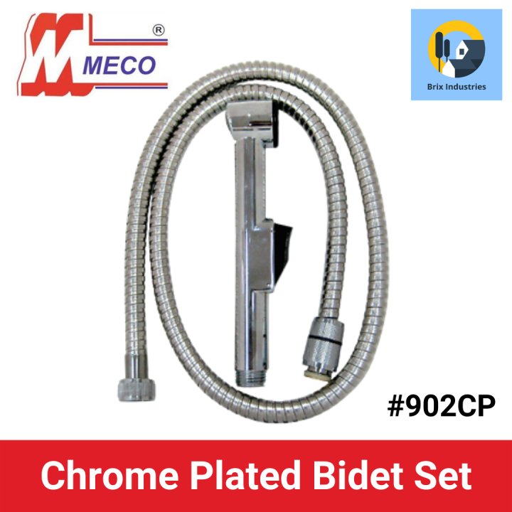 Meco Bidet Set Chrome Plated with Stainless Steel Hose 902CP Bidet ...