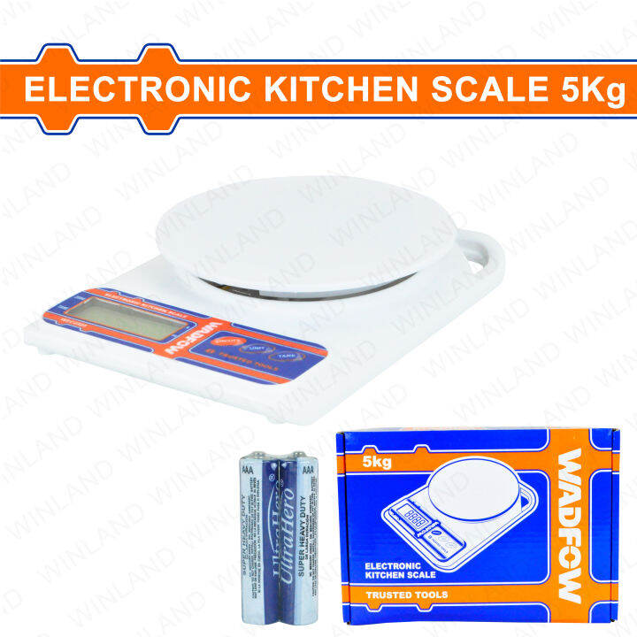 WADFOW by Winland Electronic Kitchen Scale 5Kg Weighing Electronic Tare ...