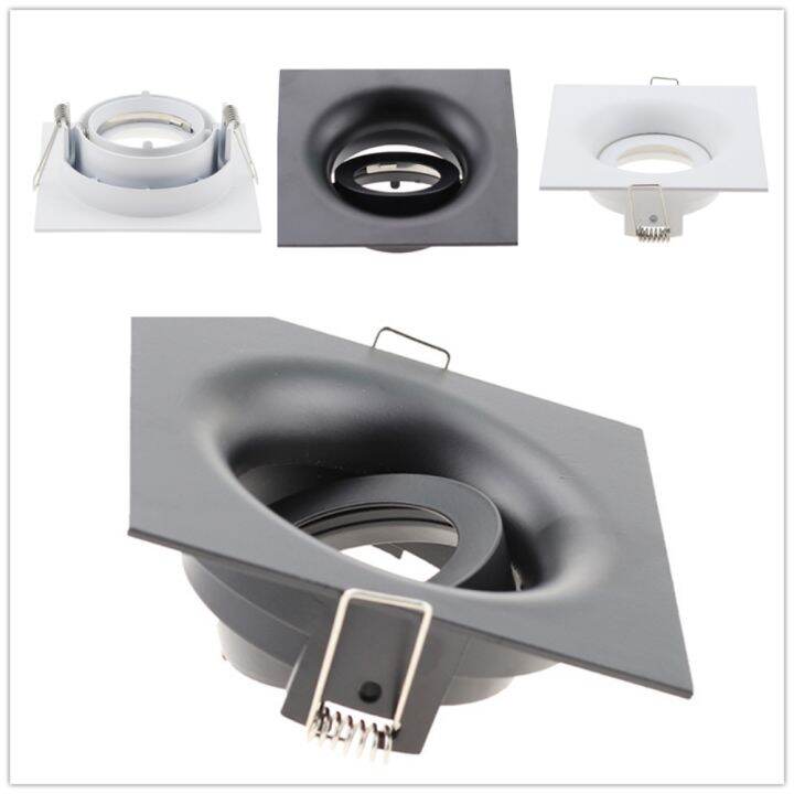 Round GU10 Recessed Downlight Replacement Kit Black MR16 Fitting Mounting Ceiling Spot Lights ...