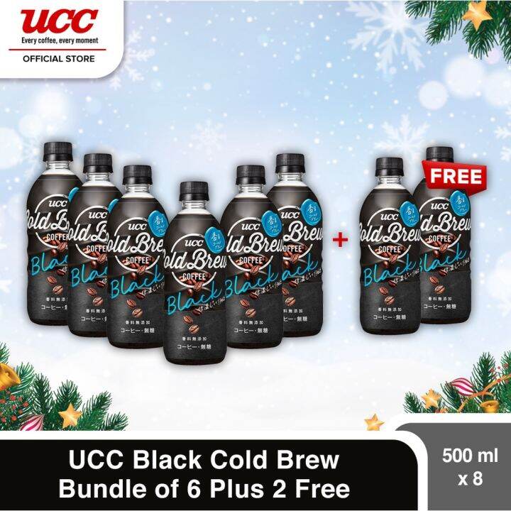 UCC Black Cold Brew 500ml x 8 (Bundle of 6) Plus 2 FREE | Lazada PH
