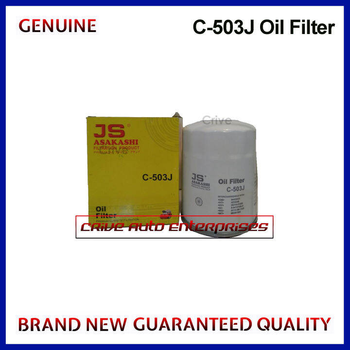 ORIGINAL JS C-503J Oil Filter for Canter [4D30, 4D31, 4D32, 4D34, 4D36, 4DR5], Elf [4JA1, 4JB1 ...