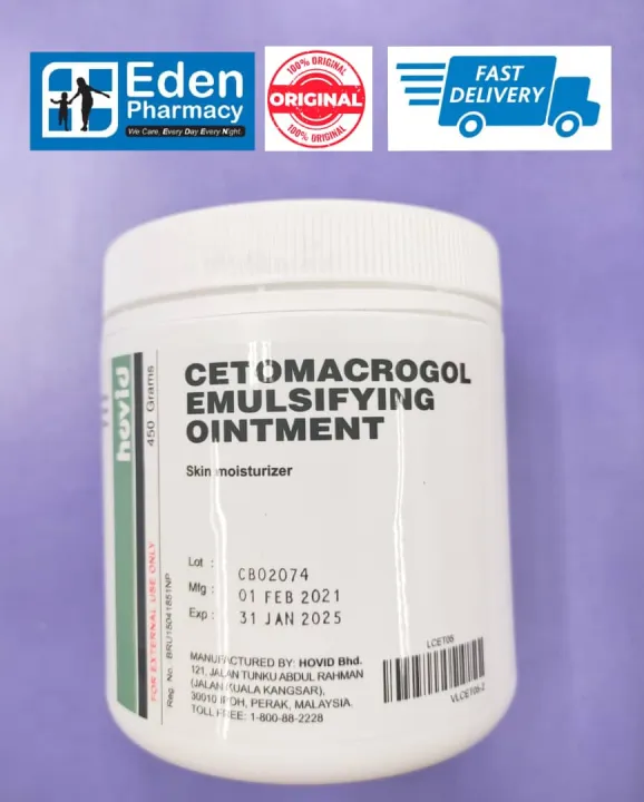 Hovid Cetomacrogol Emulsifying Ointment Skin Moisturizer ( 450GM ) | Lazada