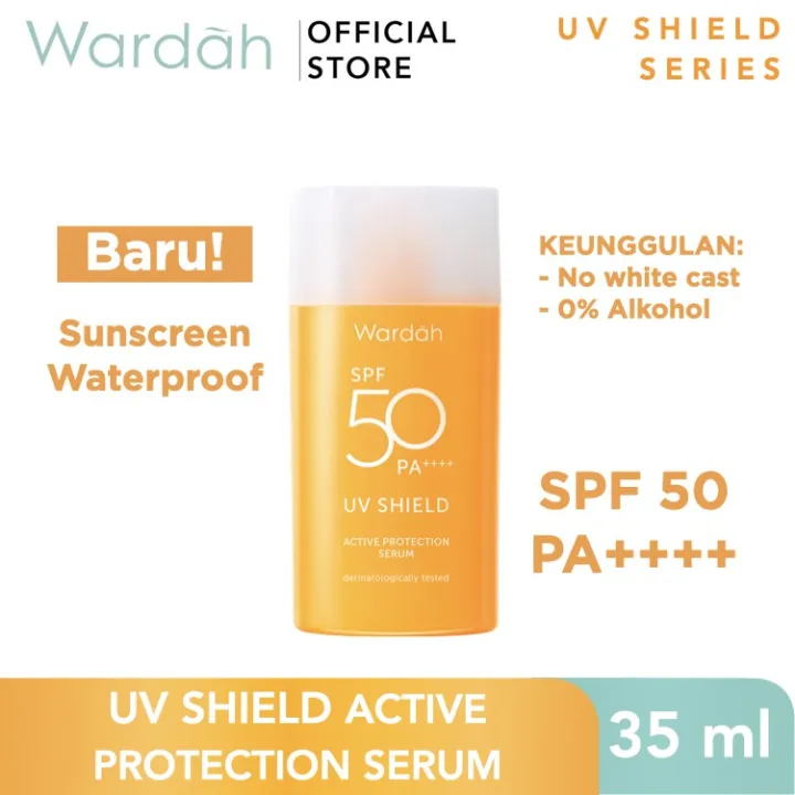 Wardah UV Shield Active Protection Serum SPF 50 PA ++++ 35 ml ...