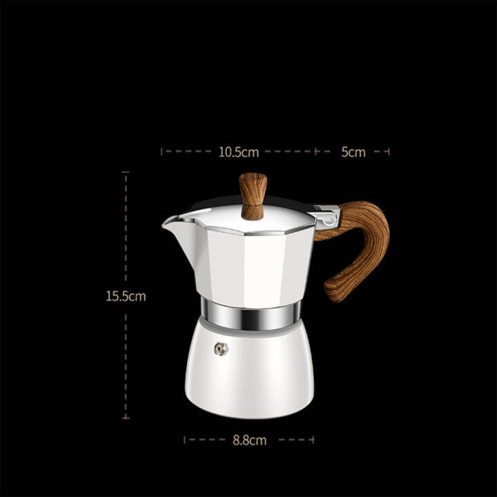 Pot Moka, Pembuat Kopi Italia Teko Kopi 3/6 Cup/5/10 OZ Stovetop ...