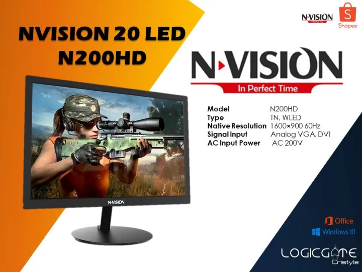 Nvision 20.0 Inch LED HD Monitor HDMI | Lazada PH