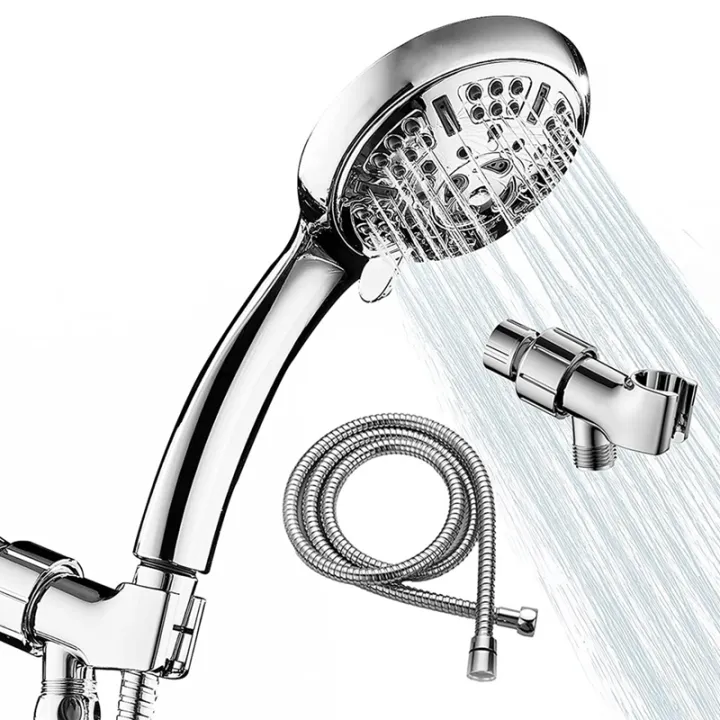 9 Spray Modes High Pressure Shower Head with Handheld, 4.5 inch High Flow Hand Held Showerhead ...