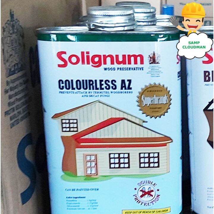 Authentic Solignum Wood Preservatives Clear/Brown 1 Liter Anti Anay ...