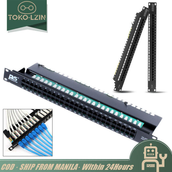 25/50 Ports Telephone Patch Panel 19 Inch Rack 50U Gold-Plated Voice ...