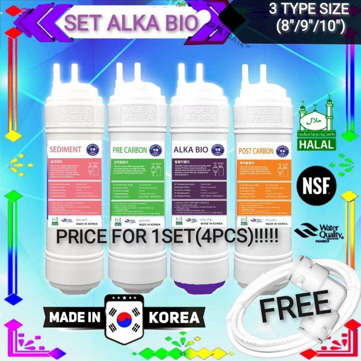 Korea ALKA BIO/ Set Alkaline Filter ( Korea ) Halal Filter - 4 pcs ...