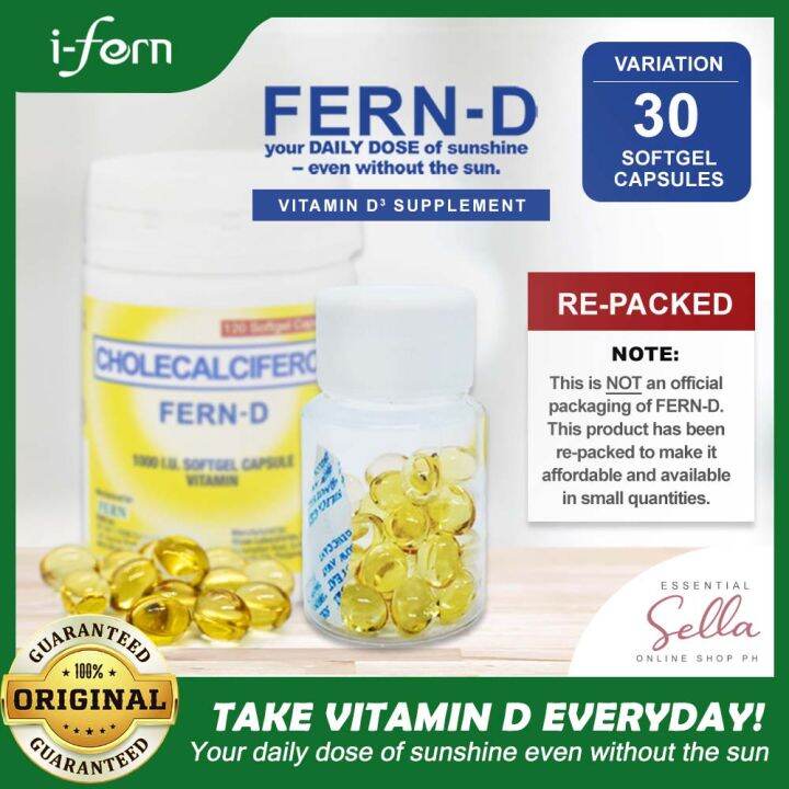 Fern D Vitamin D Supplement (30 Softgel Capsules - REPACKED) | Lazada PH