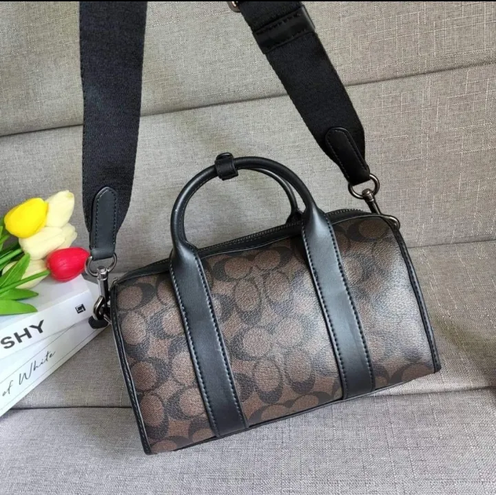 Original Coach CA186 Brown Gotham Duffle 24 In Signature Canvas | Lazada PH