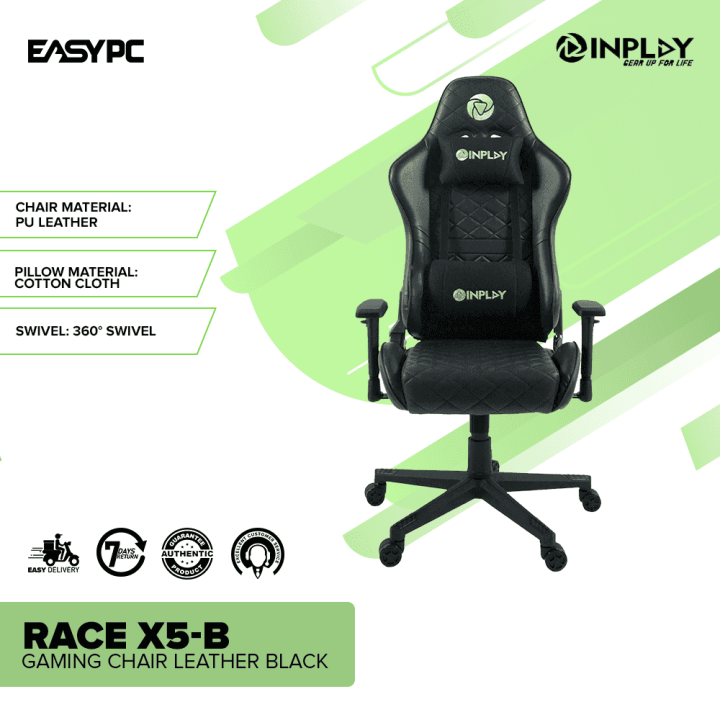 EasyPC | Inplay Race X5-B / X5-R Gaming Chair Leather Black or Red ...