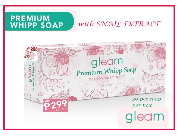 8R Gleam Premium Whipp Soap with Snail Extract (20 pcs per box) | Lazada PH