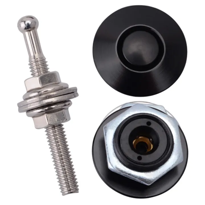 jiaoxing Aluminum Push Button Billet Hood Pins Lock Clip Kit Quick ...