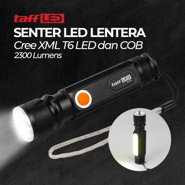Senter LED 2300 lumens - terdapat magnet sehingga Anda dapat menempel ...