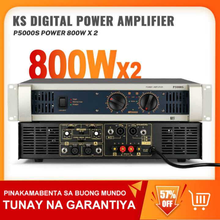 P5000S 2 Channel 800W 8 Ohm H Category Audio Amplifier Professional Dami ng Pagsasaayos ng ...