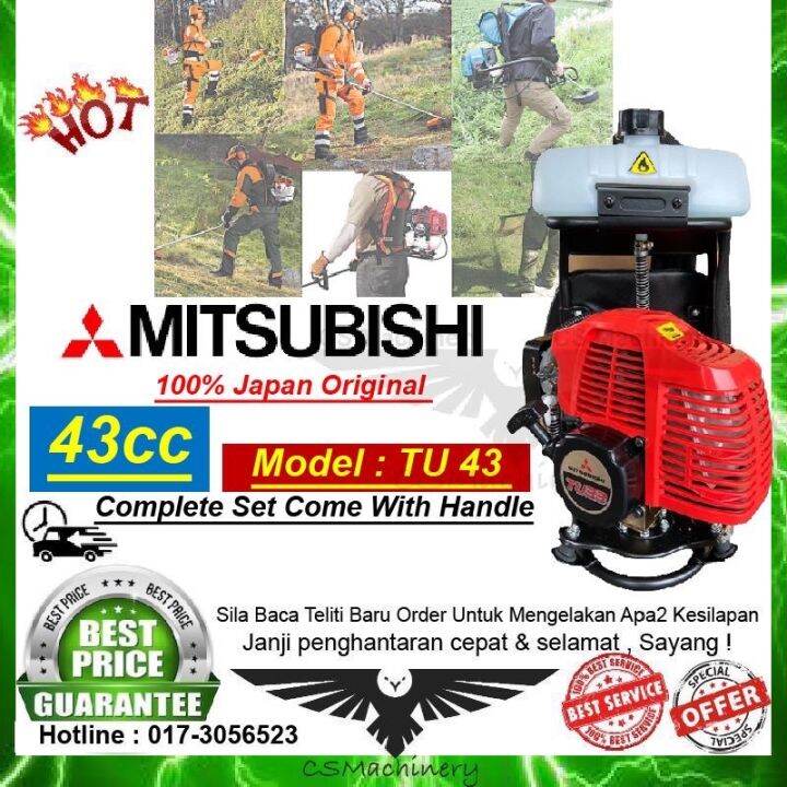 100% Original Mitsubishi TU43 43cc Brush Cutter Japan Original | Lazada