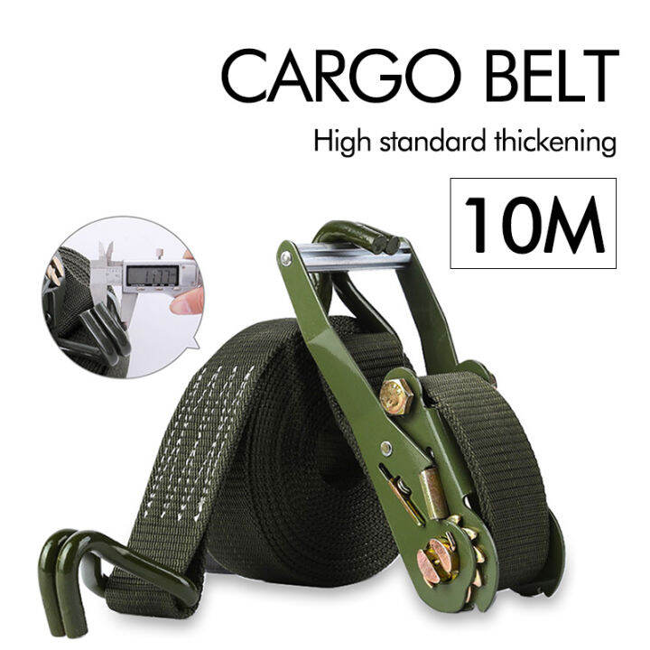 10 Tons/5 Tons10m Ratchet Tie Down Straps Cargo Lashing Belt Canvas ...