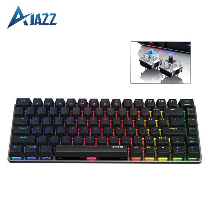 Ajazz AK33 Mechanical Gaming Keyboard Black / Blue Switch 82 Keys Wired Keyboard for PC Games ...