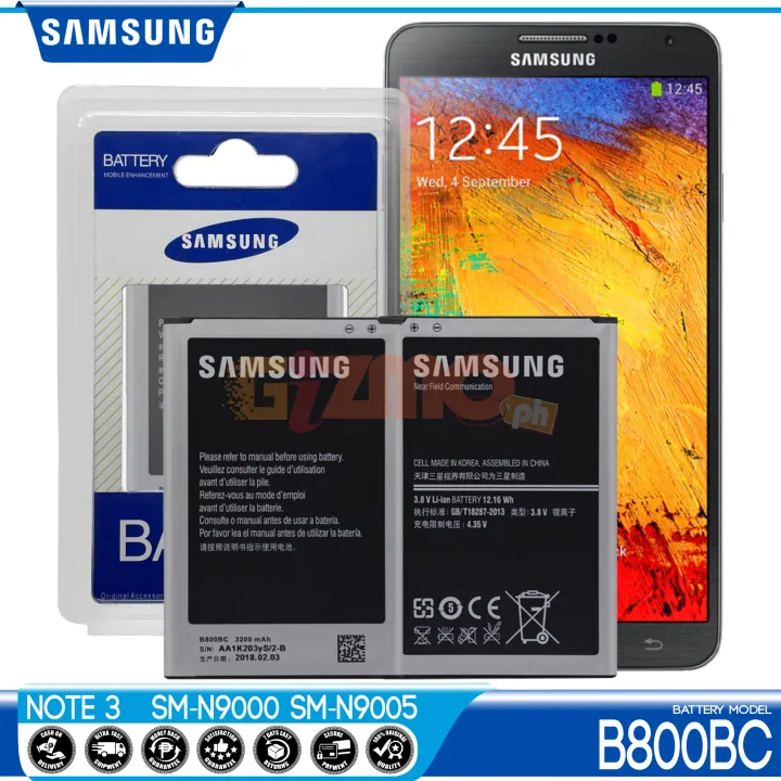 Samsung Galaxy Note 3 SM-N900 / SM-N9002 Battery Model EB-B800BC ...