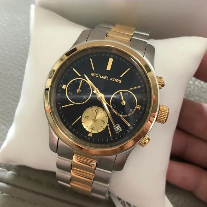 Michael Kors Women's MK6165 Runway Chronograph Two-Tone Stainless Steel ...