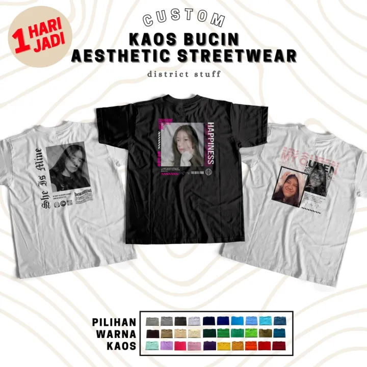 Kaos Custom Bucin Aesthetic Street Wear | Kaos Viral Tiktok | Lazada ...