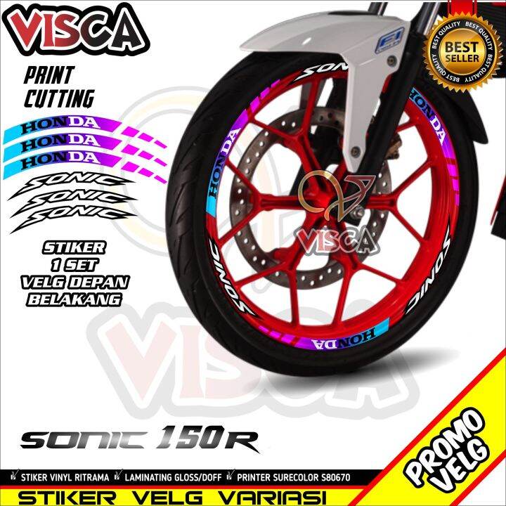 Stiker Velg List Velg Motor Stiker Velg Sonic Motif Bunglon | Lazada ...