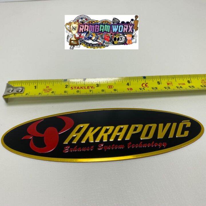 AKRAPOVIC Exhaust muffler decal sticker embossed 3D aluminum badge logo ...