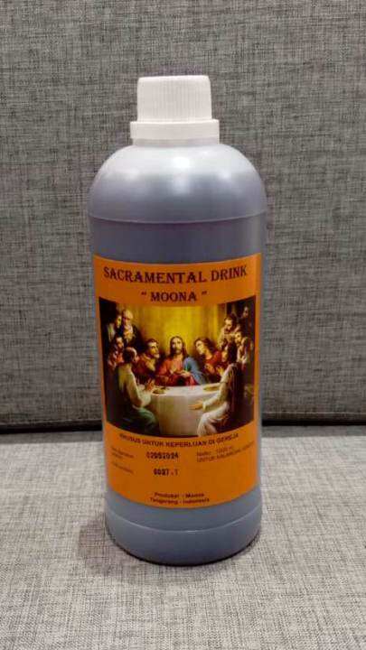 Anggur Perjamuan Kudus Kristen Sacramental Drink Merk Moona 1 Liter ...