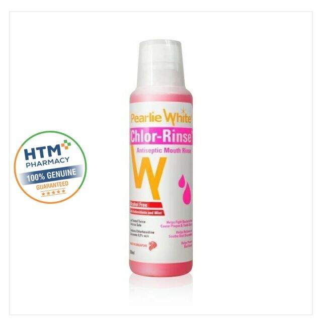 Pearlie White Chlor-Rinse Alcohol Free Antiseptic Mouth Rinse 250ml ...