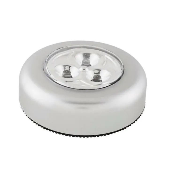 Wireless Touch Lamp With 3 LED Light Cabinet Car Push On Battery Button ...