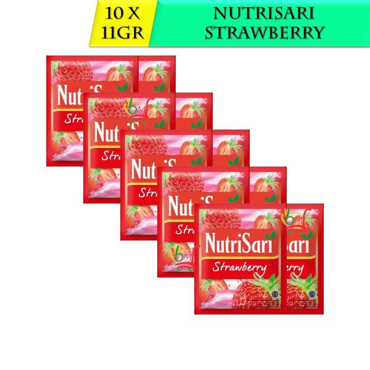 NutriSari Strawberry Minuman Serbuk Rasa Stroberi Segar Nikmat | Lazada ...