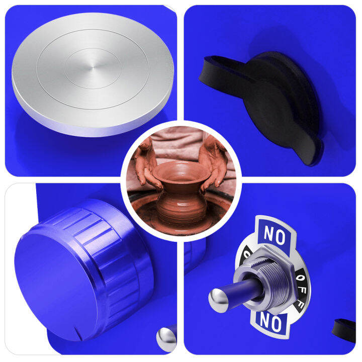 Electric Pottery Wheel Machine Mini Turntables Pottery Wheel DIY Clay ...