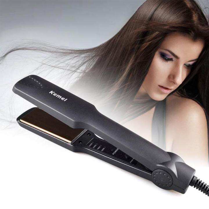 Kemei Km 329 Professional Hair Straightener Flat Iron Temperature