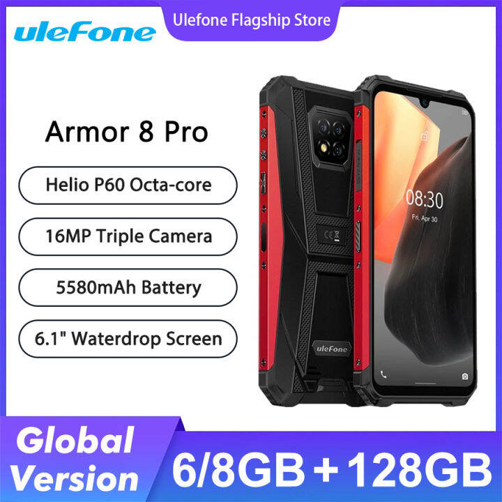 Ulefone Armor 8 Pro 8GB+128GB Rugged Smartphone Android 11 NFC/IP68/ Smartphone 5580mAh ...