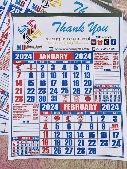 2024 commercial calendar,personalized calendar | Lazada PH