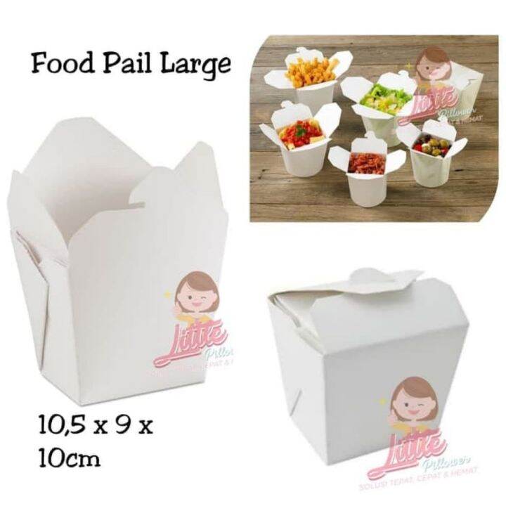 (Isi 50pcs) Food pail Large/ Lunch box paper / Kotak Makan / Kotak ...
