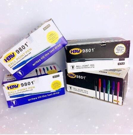 HBW & PANDA - Ballpen Quality pen Sold per box (Ink color; black, blue ...