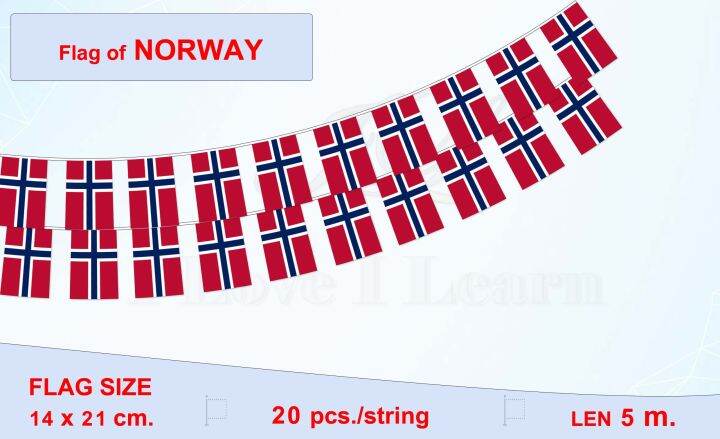ธงชาตินอร์เวย์ ธงราวนอร์เวย์ Norway Flag String Flag Hanging Flag Small Flag Decoration Flag of ...