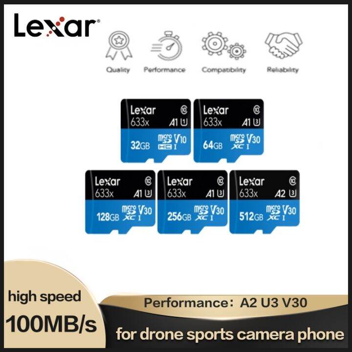 Lexar 633x 32GB/64GB/128GB High Performance MicroSDXC A1 UHS-I Micro SD Card Memory Card | Lazada PH