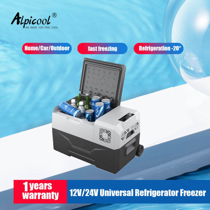 Alpicool fridge 30L 40L 50L car refrigerator compressor cooling Frozen and refrigerated car home ...