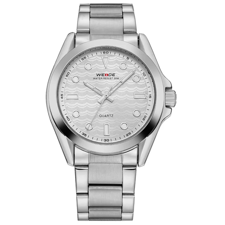 WEIDE Watch for Men's WH802-2C-SILVER DIAL Silver Stainless BandStrap ...